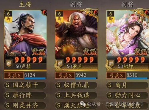 三国志战略版sp卢植最强搭配 sp卢植sp董卓sp貂蝉T0战法-7724游戏